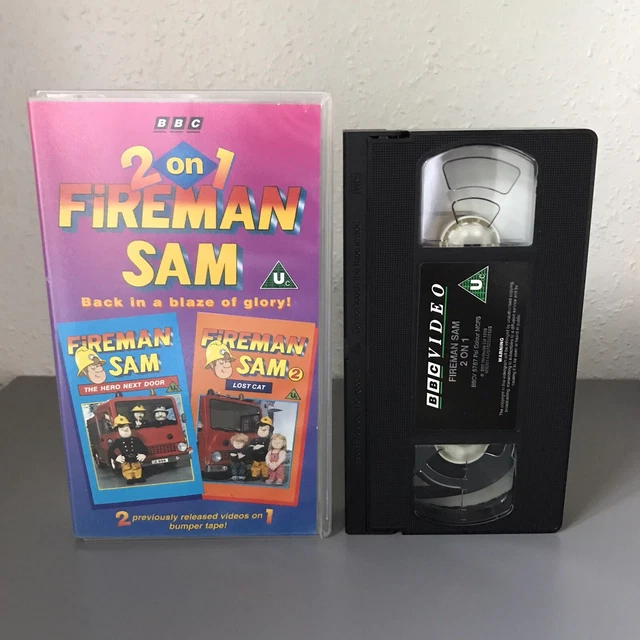 FIREMAN SAM 2 On 1 - Bbc Vhs Video - Back In A Blaze Of Glory ...