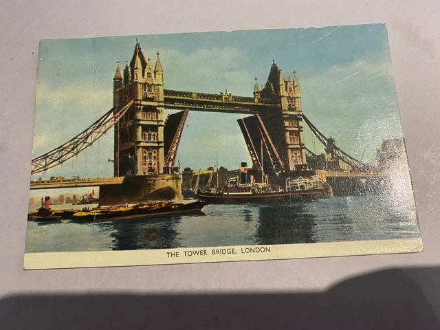 LONDON POSTCARD TOWER Bridge M&L National Series 1960 Borough Hamlets £ ...