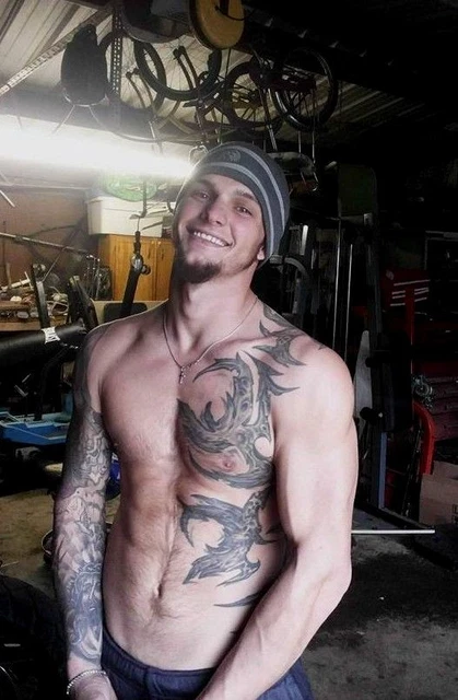 SHIRTLESS MALE BEEFCAKE Athletic Muscular Asian Hairy Chest Hunk PHOTO ...