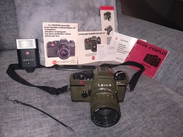 LEICA R3 ELÉCTRONIQUE R 35mm F2 - Edition limitée SAFARI + Flash LEICA ...