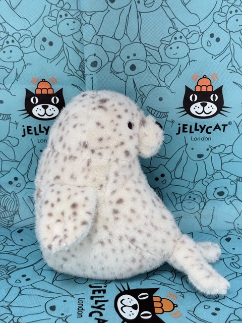 JELLYCAT WHITE SEAL Galumphous Plush Toy 26cm Amuseables Soft Toy- Tags ...