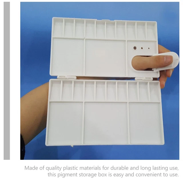 9 STÜCKE LEERER Aquarell Pigmentkasten Clamshell Farbe Fixierplatte ...
