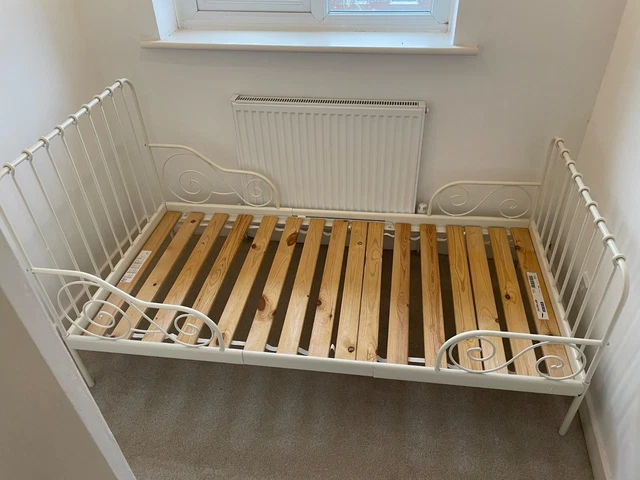 IKEA SULTAN LADE Metal, Small Single, Extendable Bed £35.00 - PicClick UK