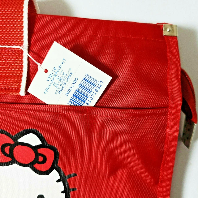 HELLO KITTY LESSON Bag Vecchio logo SANRIO 1991' Rosso Super Raro Rerto ...