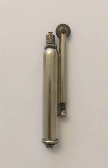 RARE VINTAGE WWI / WWII (WW1 / WW2) Nickel Plated Petrol Lighter ...