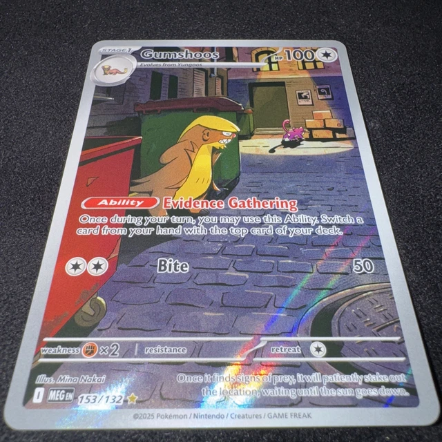 2025 POKEMON MEGA Evolution Gumshoos Illustration Rare #153 £21.48 ...