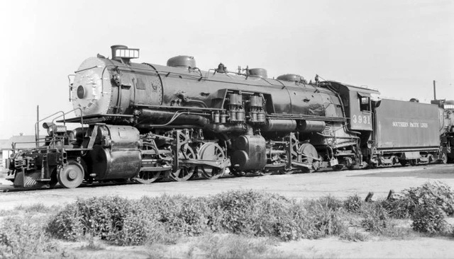 SP SOUTHERN PACIFIC Railroad Locomotive Engine No 3931 Old Train Photo ...