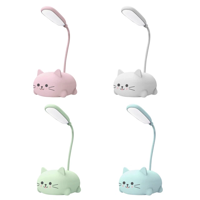 USB LED TABLE Light Rechargeable Cute Cat Work Lamp 400mAh for Living ...