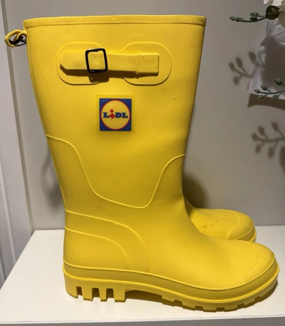 LIDL UNISEX YELLOW Wellies - Size 41 £12.00 - PicClick UK