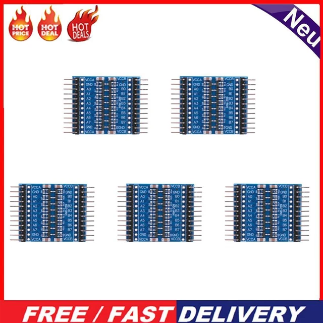 8 CHANNEL LOGIC Level Converter 5V/3.3V Level Conversion Module for ...