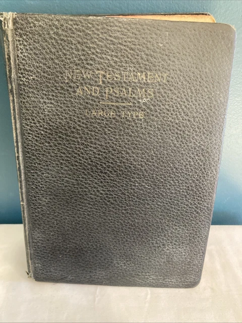 ANTIQUE THE NEW Testament And Book Of PSALM Red Letters Edition World ...