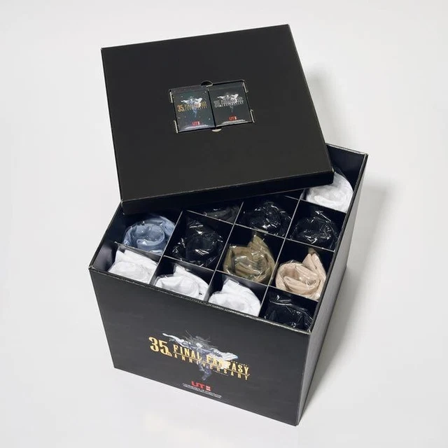 FINAL FANTASY UNIQLO 35th Anniversary UT 16 Piece Complete BOX Gold ...