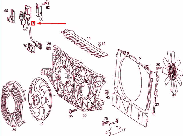 MERCEDES-BENZ VITO W639 Electric Fan Wiring Harness A0005405624 NEW ...