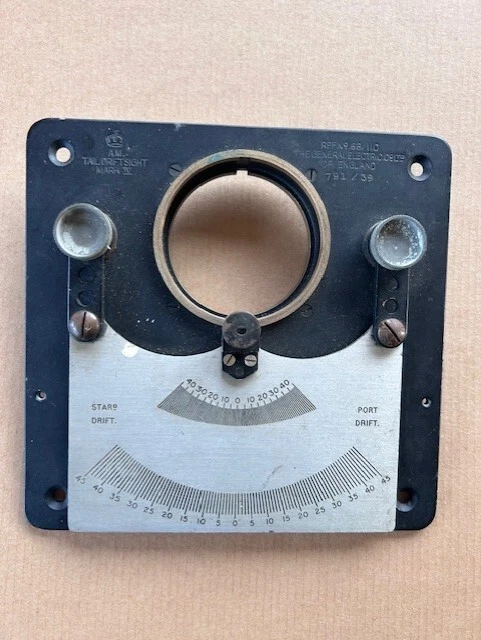 WW2 RAF AIRCRAFT Tail Drift Sight base, Mk IV Ref 6B/110, 1939 £30.00 ...