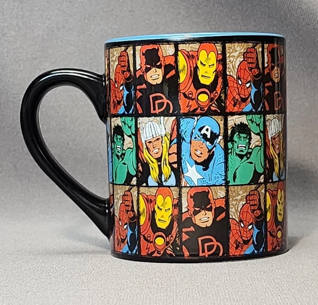 MARVEL COMICS GRID Coffee Mug Iron Man, Hulk, Thor, Captain America ...