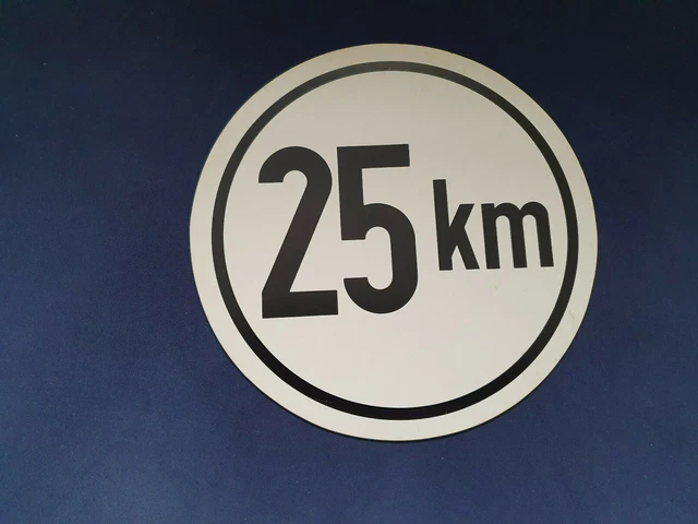25 KM SCHILD Kilometerschild für Traktoren, Anhänger, Oldtimer alt ...
