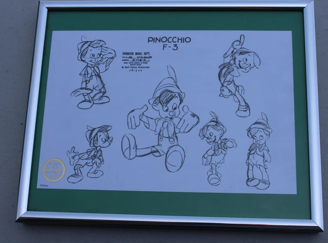 VINTAGE PINOCCHIO DISEY F-3 Character Model Sheet Dept.Animation ...