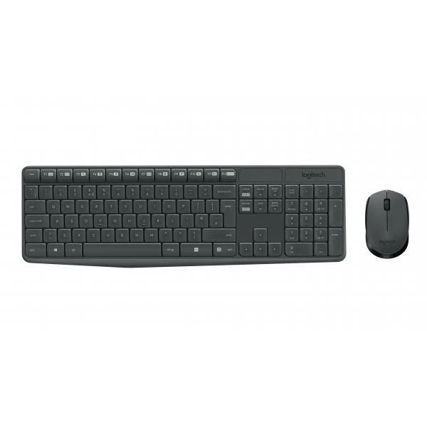 LOGITECH - INPUT Devices MK235 WIRELESS KEYBOARD / MOUSE GREY-ITA-2 ...