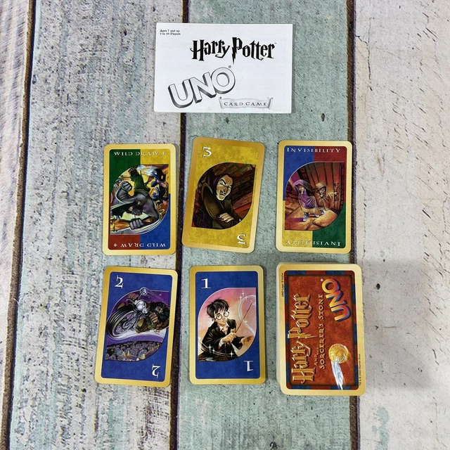 MATTEL HARRY POTTER UNO Card Game Rare Vintage 2000 Complete ...