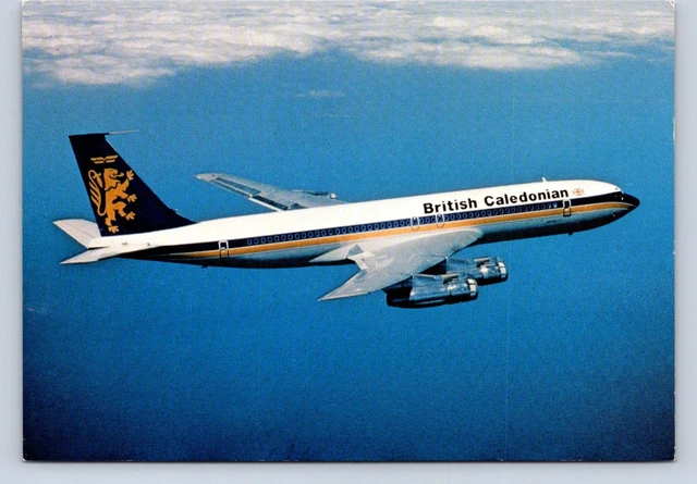 BRITISH CALEDONIAN AIRWAYS Boeing 707 Vintage Aircraft Postcard Airline ...