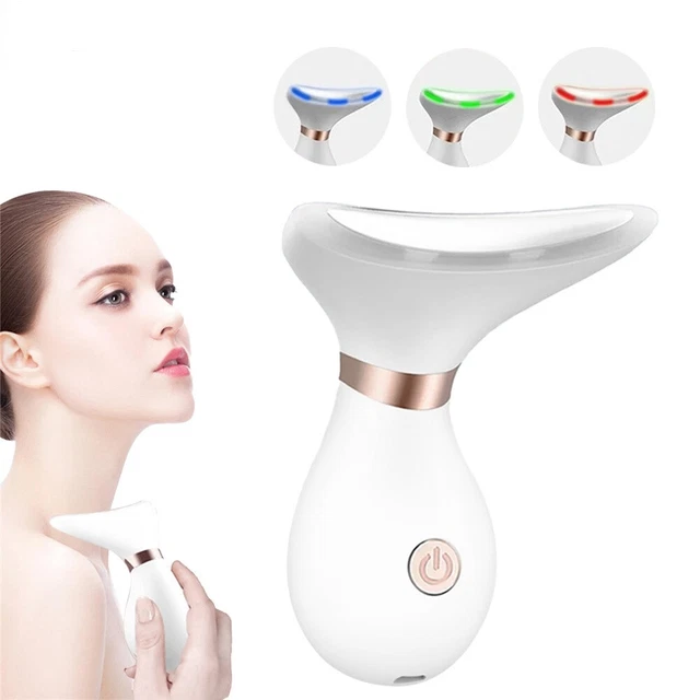 NECK ANTI WRINKLE Face Lift Beauty LED Photon Therapy Skin Care Tighten ...