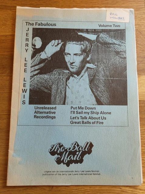 FANZINE - JERRY Lee Lewis Fire Ball Mail International Fan Club No #4 ...