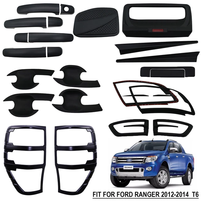 FOR FORD RANGER T6 2012-2014 Door Handle Cover Tailgate Surround Trim ...