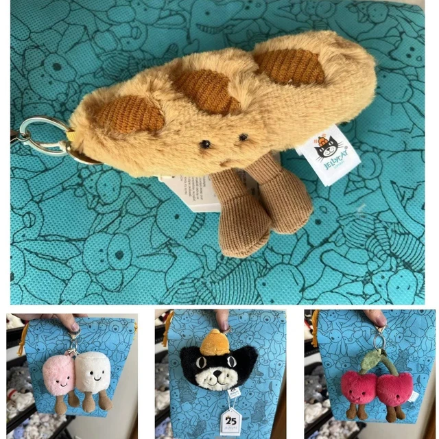 NEW JELLYCAT AMUSEABLE Cherries - Cherry Key Ring Charm With Tags ...
