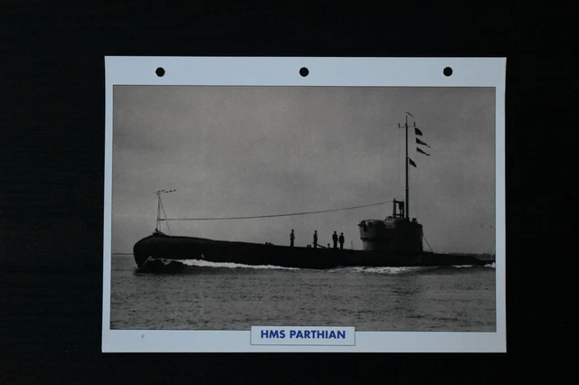 ATLAS NAVAL HMS Parthian 1929 Patrol Submarine Photo Print Maxi Card ...