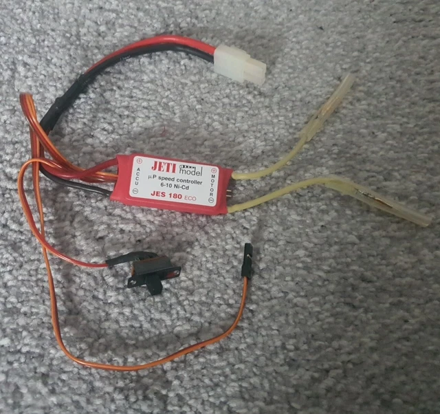 JETI JES 180 speed controller 6-10 Ni-Cd good condition £12.99 ...