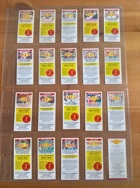 CIGARETTE CARDS INSERTS: Benson & Hedges Gratis [1st] 5-points set of ...