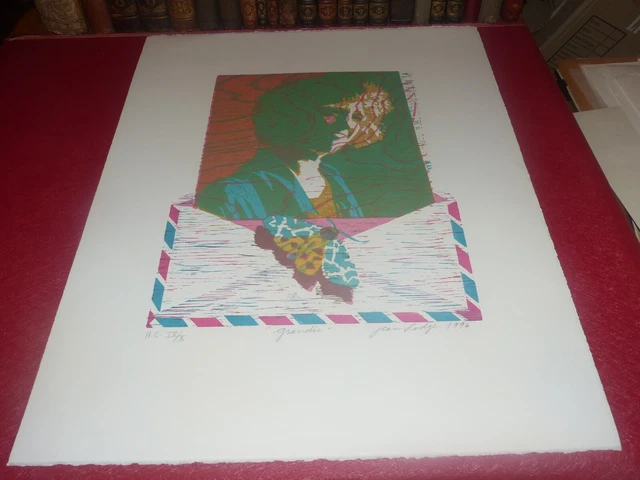 JEAN LODGE (USA) - Rare Bois Grave Signe "Grandir" 1996 Hc Ix/X EUR 140 ...