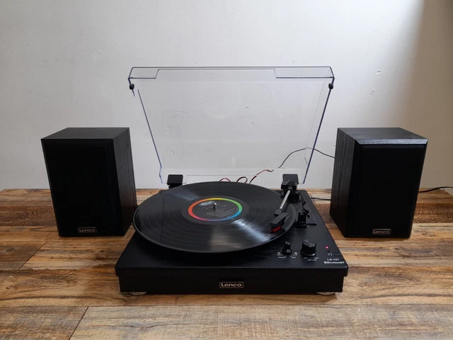 LENCO LS-101 BLUETOOTH Black Turntable Vinyl Record Player with Lenco ...