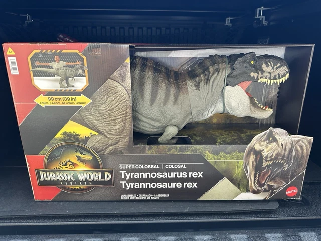 MATTEL JURASSIC WORLD Rebirth T-Rex Tyrannosaurus Super Colossal ...