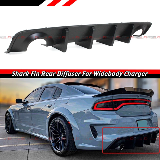 FOR 2020-2023 DODGE Charger SRT Widebody Shark Fin Rear Bumper Diffuser ...