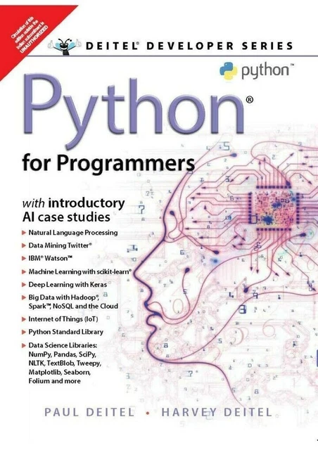 PYTHON FOR PROGRAMMERS by Harvey Deitel, Paul Deitel and Harvey Deitel (2019,... £17.79 ...