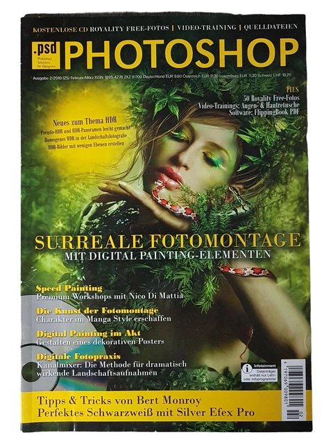 PSD PHOTOSHOP 2/2010 Zeitschrift Surreal Fotomontage Digital Painting ...