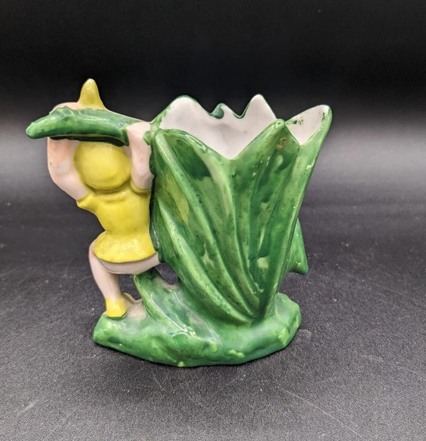 VINTAGE JAPAN PIXIE Elf BUD VASE Outfit Planter 1950s Gnome 3.5" Tall ...
