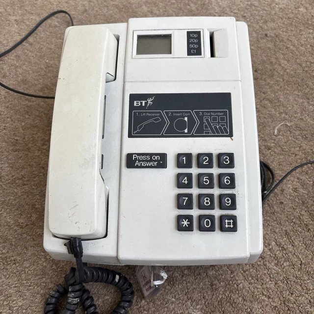 VINTAGE BT PAY Phone With Key £100.00 - PicClick UK