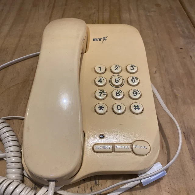 BT RELATE 80 VINTAGE Landline TELEPHONE With Handset & Cables Analogue ...