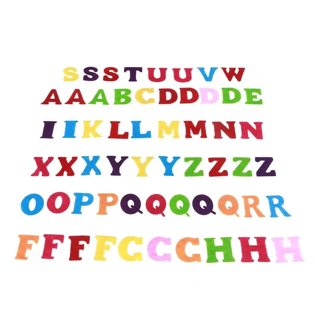 50 PCS FELT Alphabet Letters for Kids Crafts Nonwoven Fabric ABCs Mixed ...