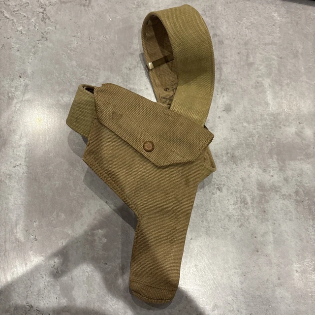 BRITISH ARMY WWII 37 Pattern Webbing Pistol Holster – Dated 1942 Meco £ ...
