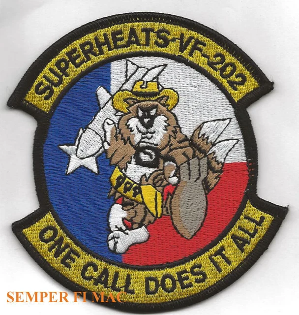 VF-202 SUPERHEATS F-14 Tomcat Patch Us Navy Uss Nas Pin Up Squadron ...