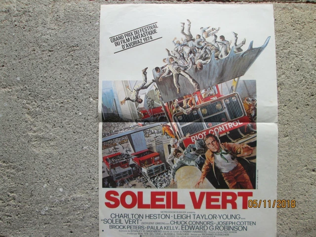 SOLEIL VERT AFFICHE cinéma originale f:40/60 pliée + 1 photo année 1973 TB état EUR 29,96 ...