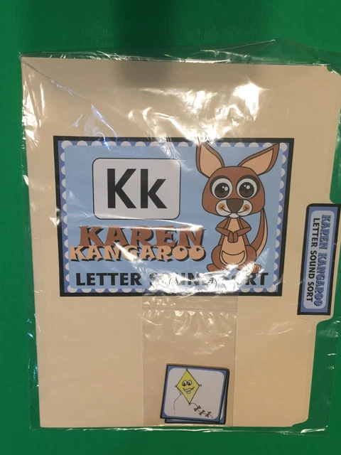 KAREN KANGAROO - Letter Kk - DIY File Folder game - Printed / Uncut $6. ...
