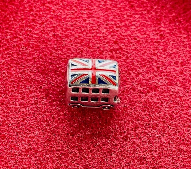 PANDORA STERLING SILVER London Bus Enamel Union Jack Charm : ALE S925 £ ...