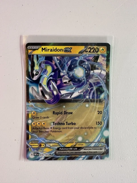 POKÉMON TCG MIRAIDON ex SV03: Obsidian Flames 079/197 Holo Double Rare ...