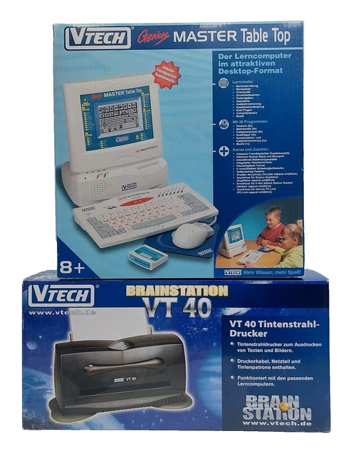 VTECH GENIUS MASTER Table Top Lerncomputer + VT40 Drucker / Unbespielt ...