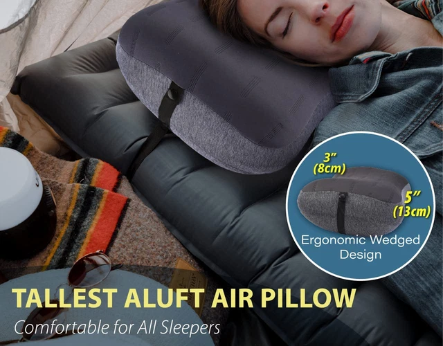 ALUFT PRO CAMPING Pillow – Large Inflatable Travel Pillow with ...
