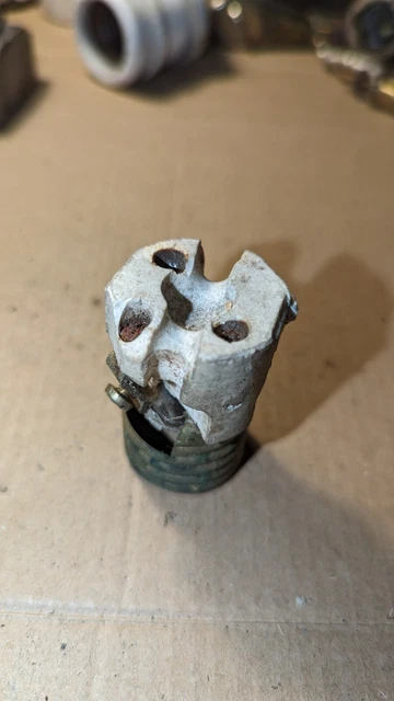 ANTIQUE PORCELAIN EDISON Socket light bulb holder Switchless Unbranded ...